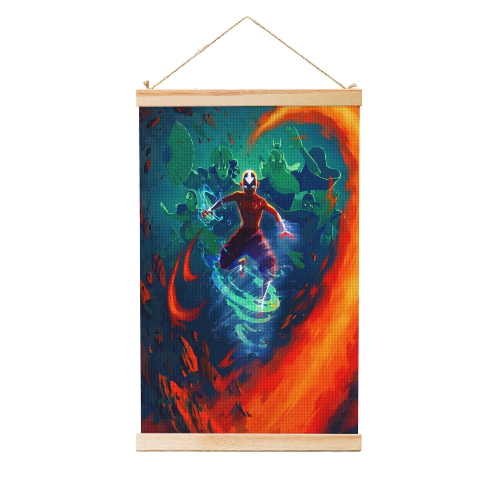 Avatar The Last Airbender Poster Canvas Wooden Shaft Hanging Poster ...