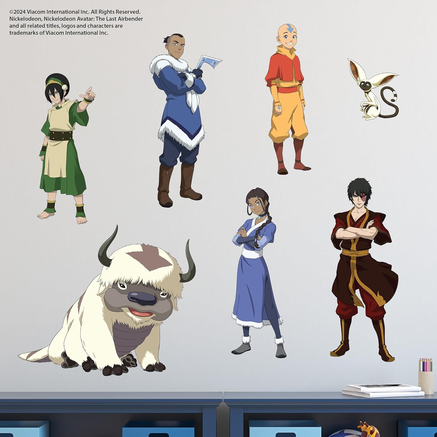 Avatar The Last Airbender Wall Decals - Set of 7 Vinyl Wall Stickers ...