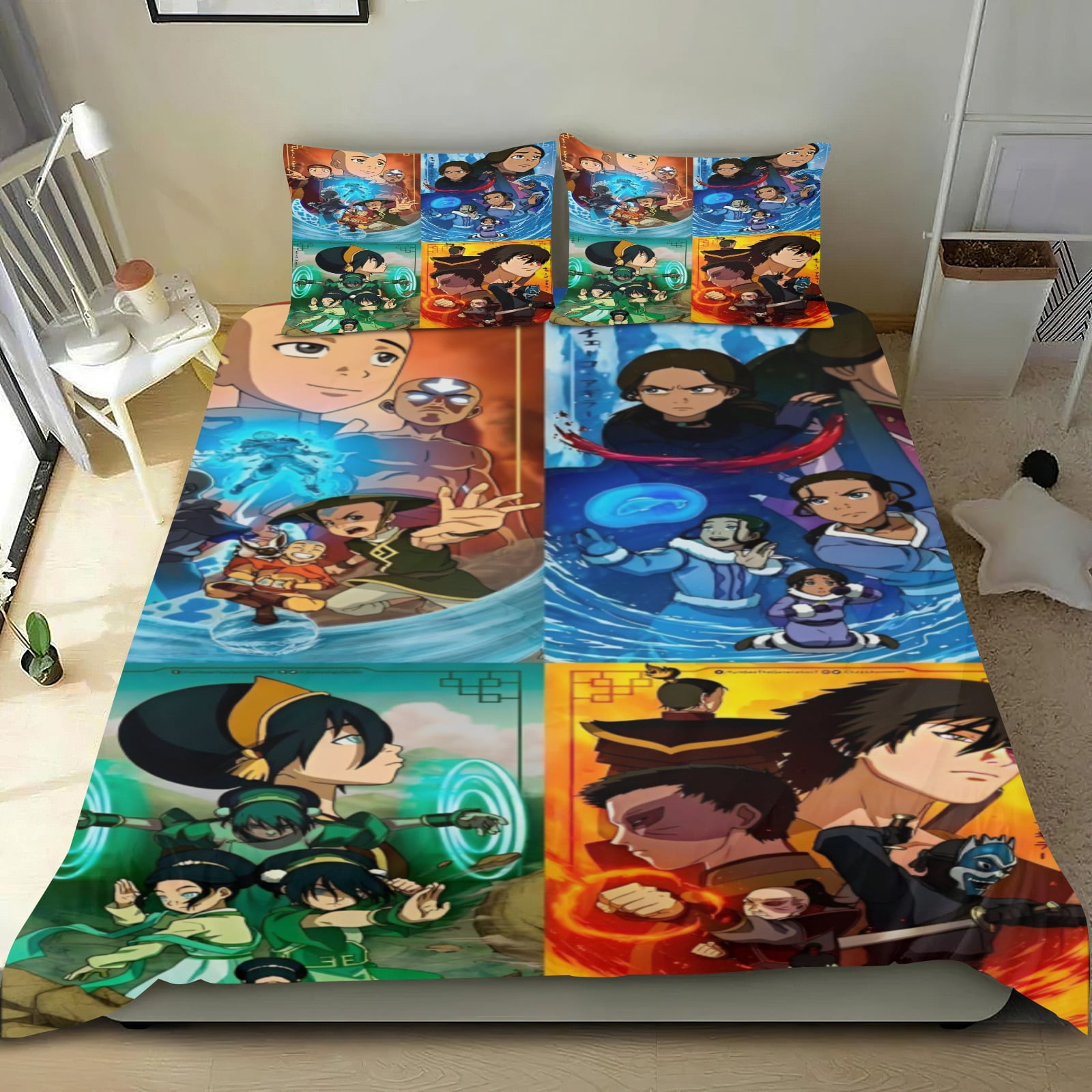 Avatar The Last Airbender thin bedding set has One duvet cover and two ...
