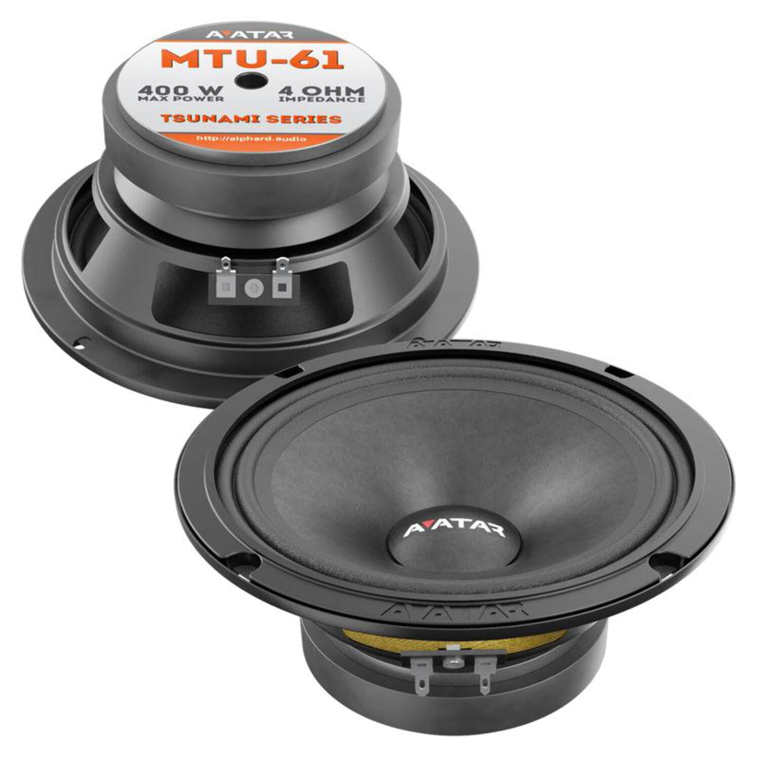 Avatar Tsunami Series MTU-61LE 6.5" 300 Watt 4-Ohm Midrange Speakers ...