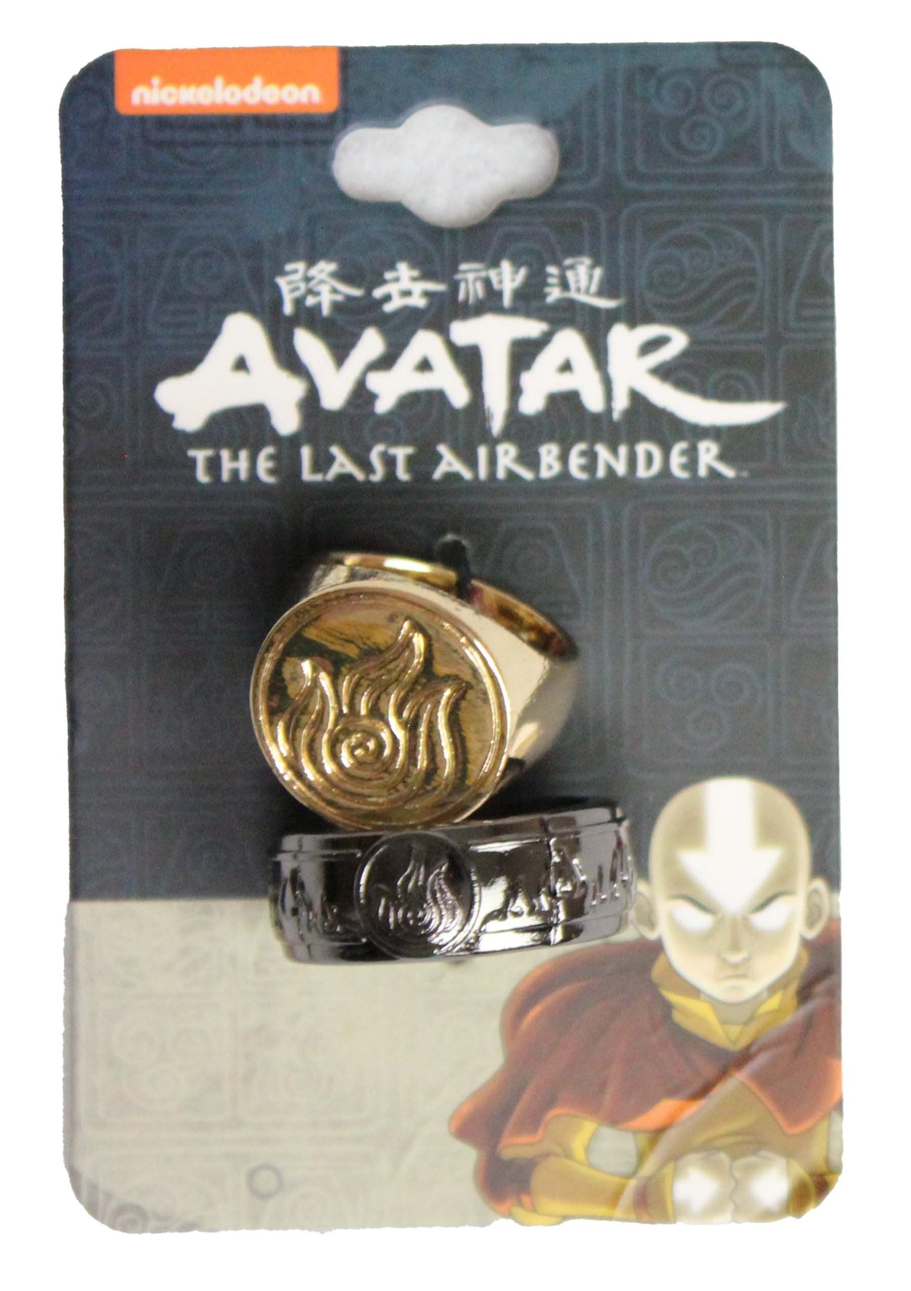 Avatar the Last Airbender 2 Zinc Fire Nation Ring Set Sizes 7 And 8 ...