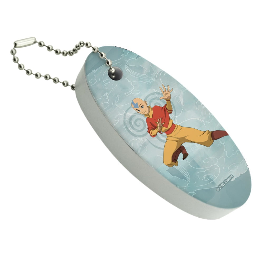 Avatar the Last Airbender Aang Floating Keychain Oval Foam Fishing Boat ...