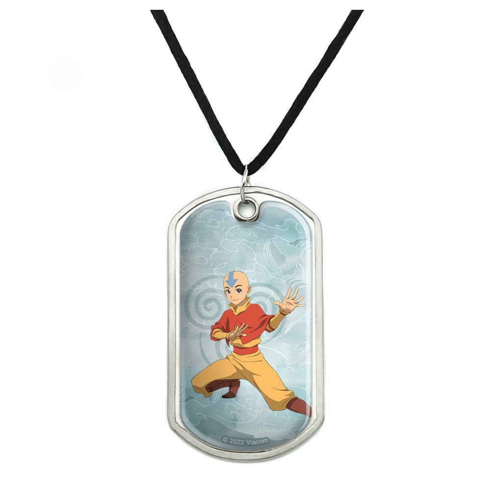 Avatar the Last Airbender Aang Military Dog Tag Pendant Necklace with ...