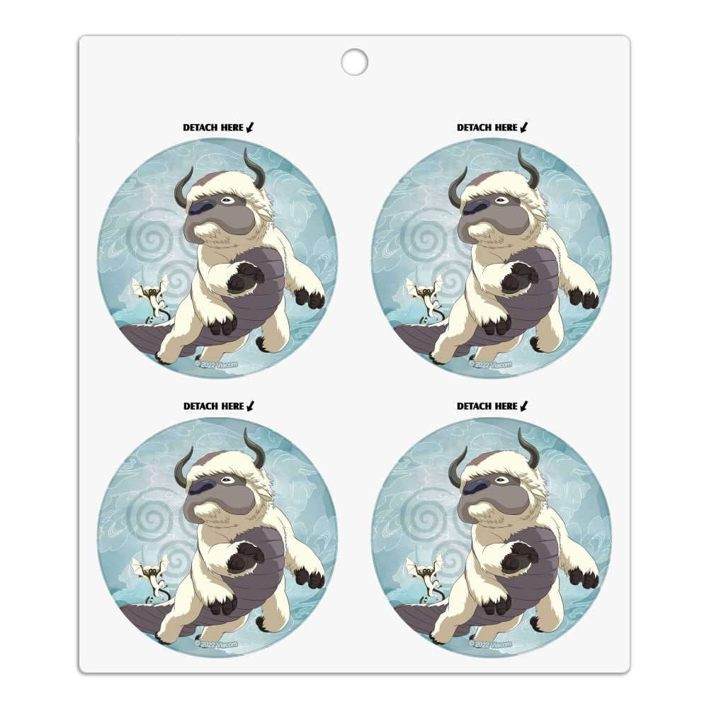 Avatar the Last Airbender Appa & Momo Refrigerator Fridge Locker Vinyl ...