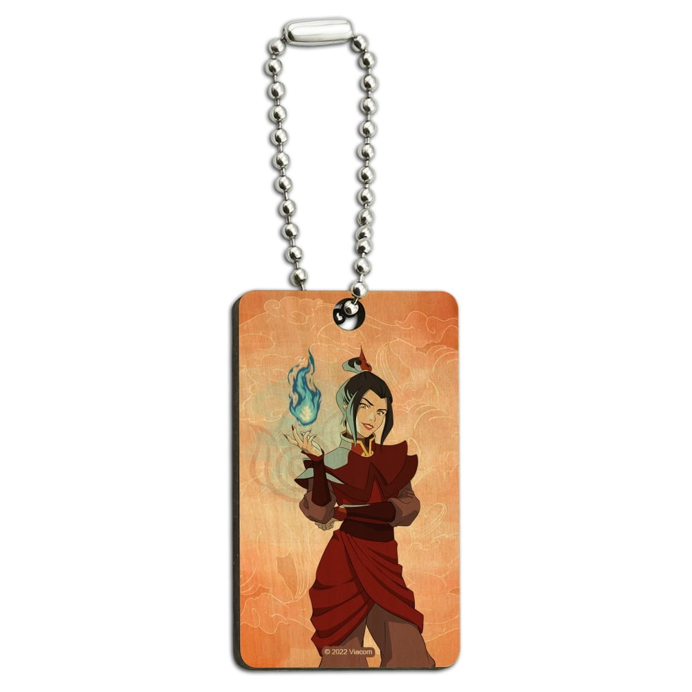 Avatar the Last Airbender Azula Wood Wooden Rectangle Keychain Key Ring ...