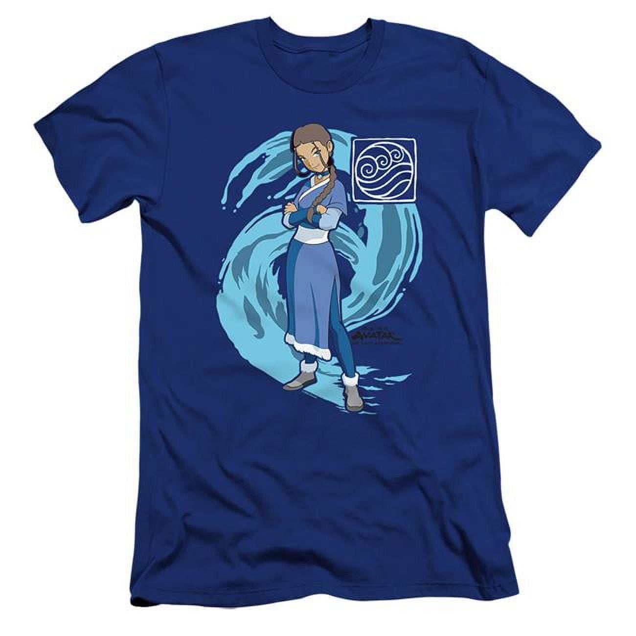 Avatar the Last Airbender & Katara Water Wave-HBO Short Sleeve Adult 30-1 T-Shirt, Royal Blue ...