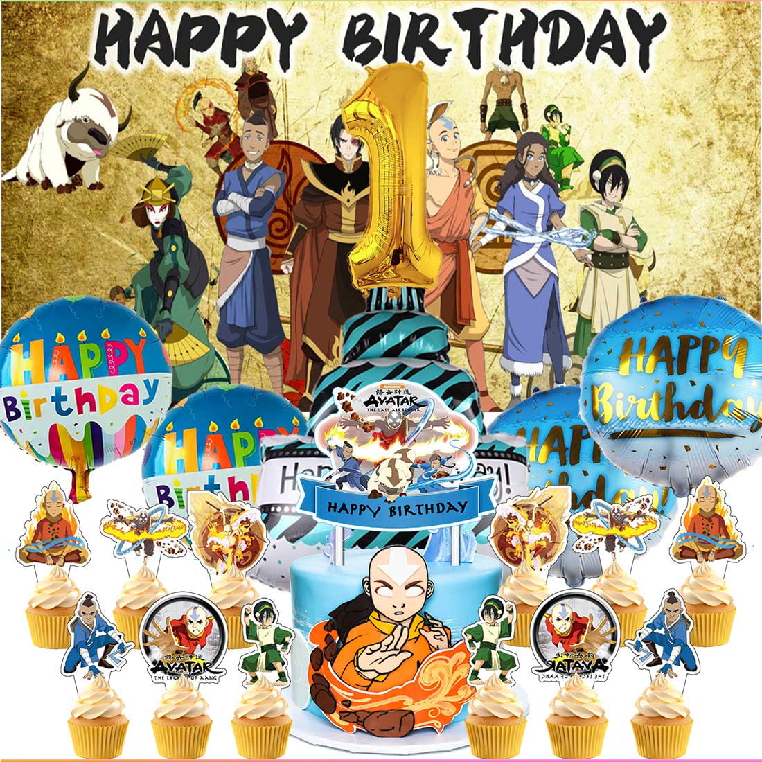 Avatar the last airbender Party Supplies Decor 1st Kit Balloons ...