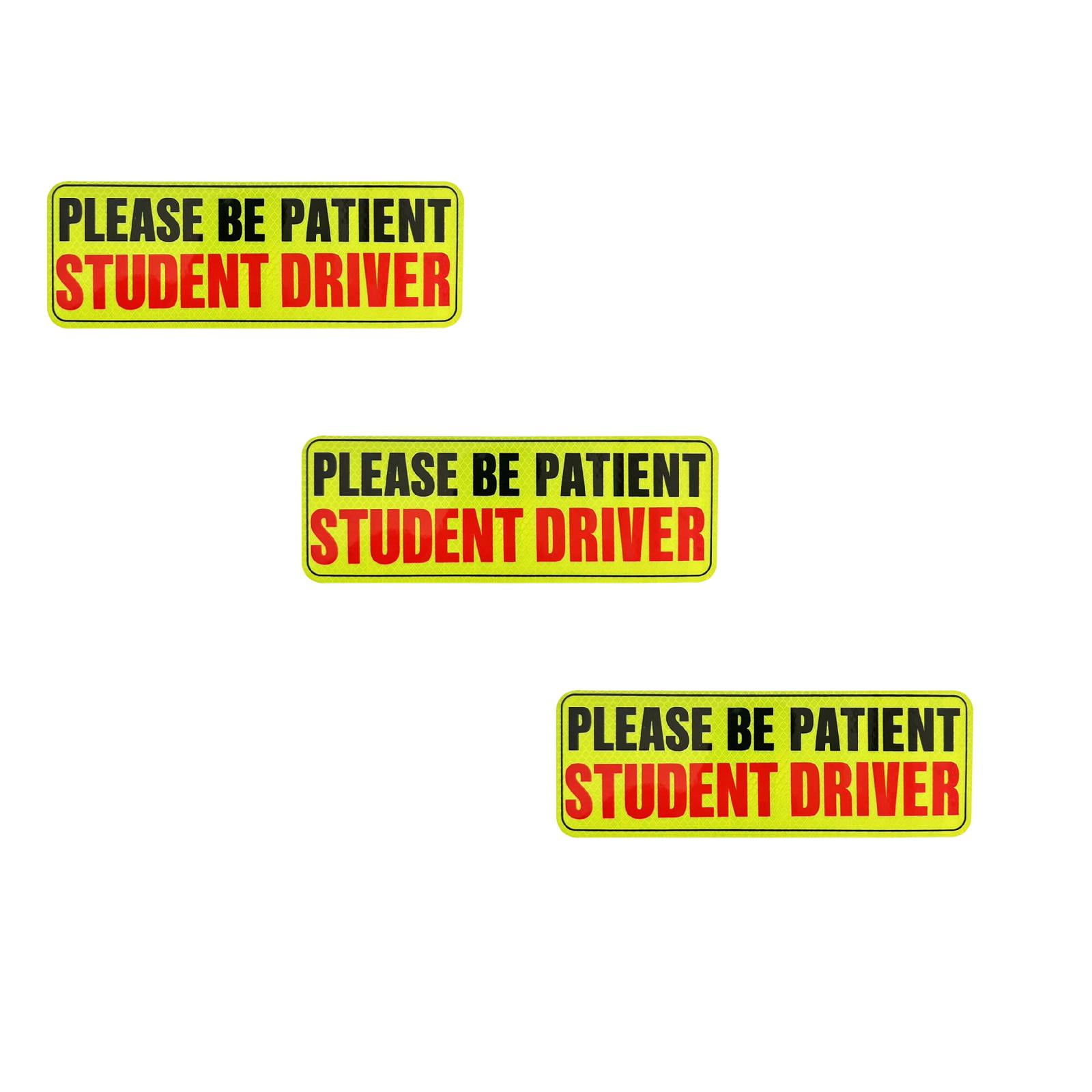 Avdjesfny 3Pcs Please Be Patient Student Driver Stickers, Drive for Car ...