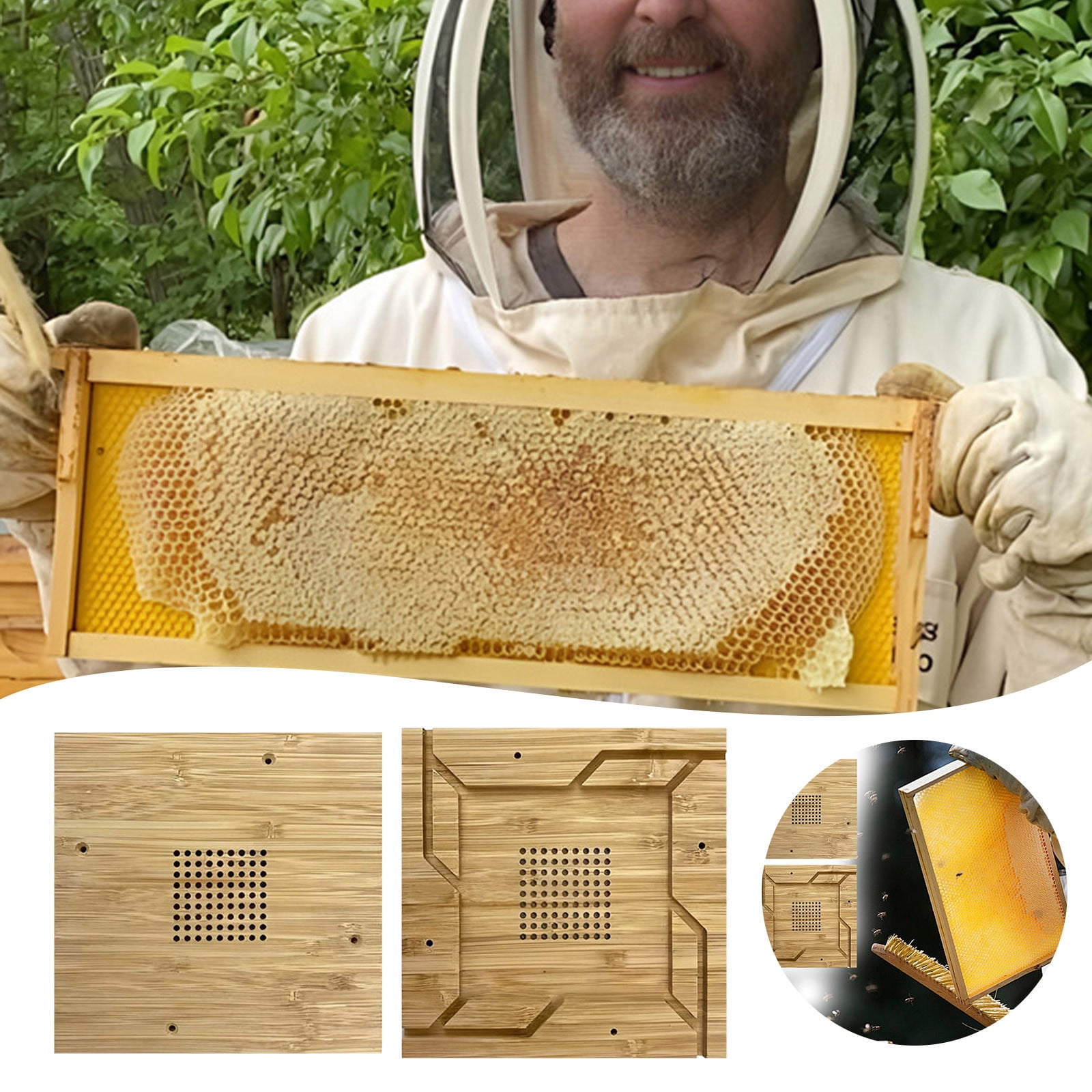 Avdjesfny Beehive Kit with Screened Bottom Board Dipped in Beeswax, Bee ...