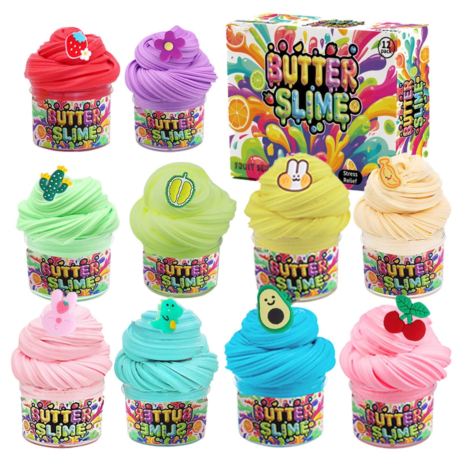 Avdjesfny Dual Color Ice Cream Soft Slime Making Kit Stretchy and Non ...