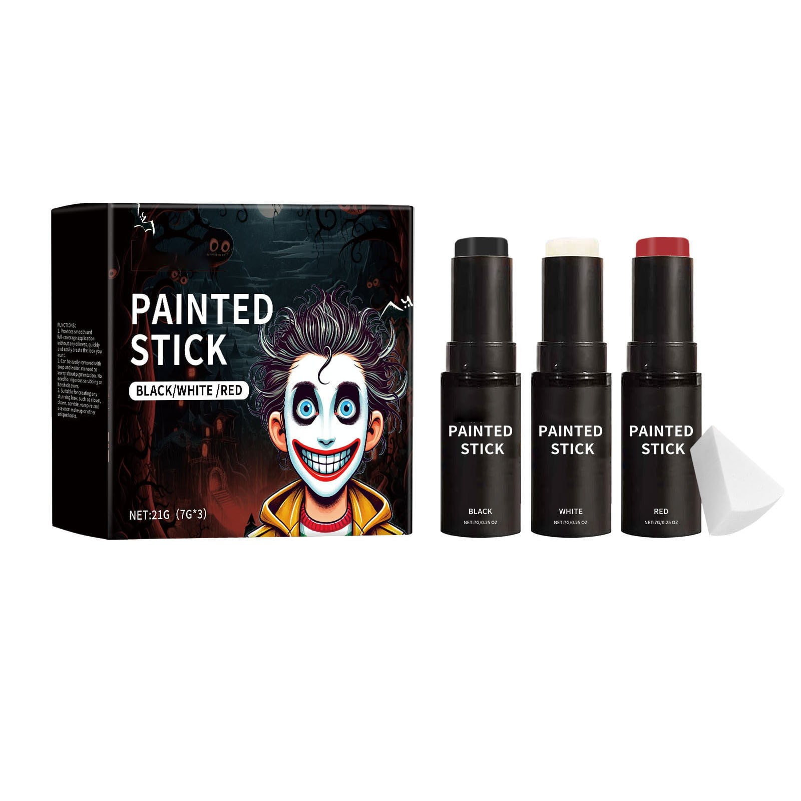 Avdjesfny Face Paint Grease Black Face Body Paint Colored Stick ...