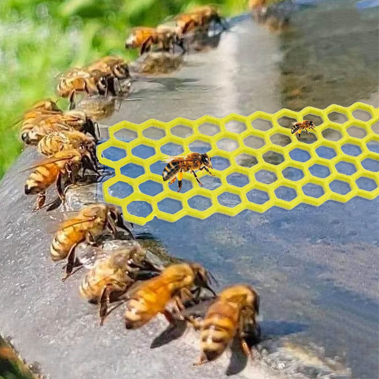 Avdjesfny Floating Bee Island 6.3 Inch Floating Bee Watering Station ...