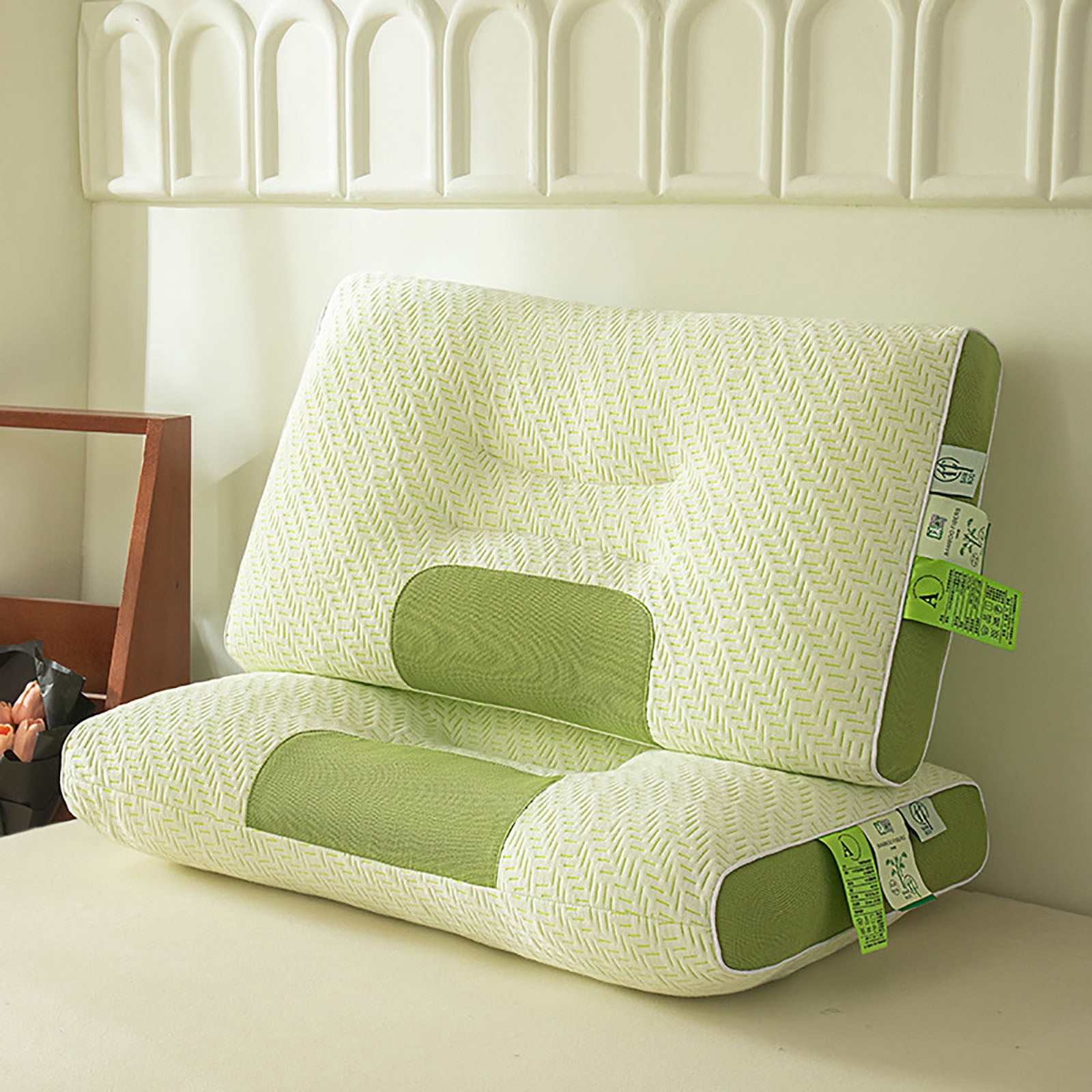 Avdjesfny Pillow Memory Foam Pillows for Neck Pain Relief, Ergonomic ...