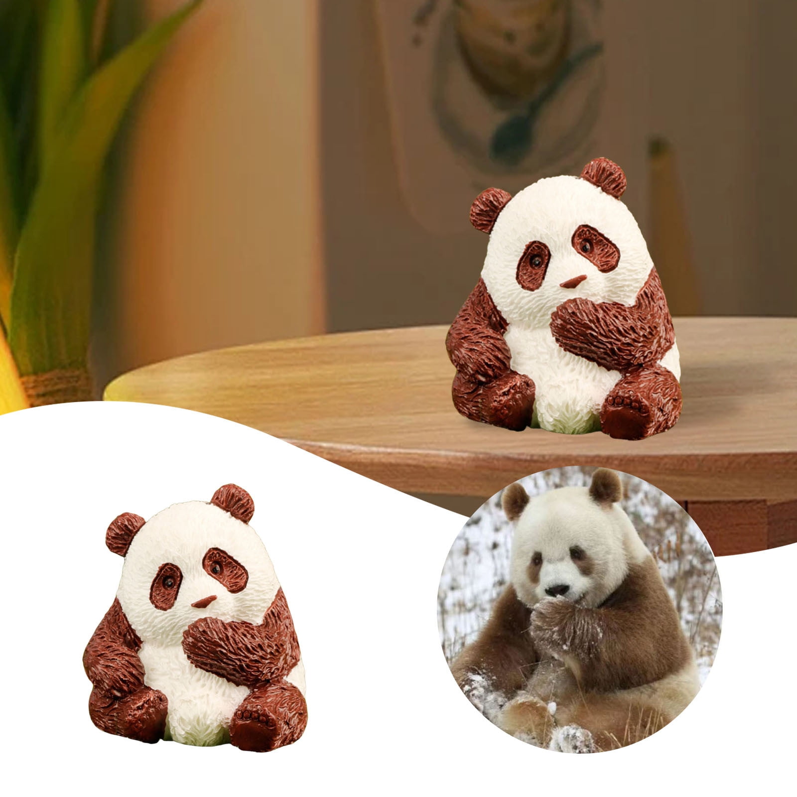 Avdjesfny Resin Mini Cute Panda Figurines Adorable Panda Statues for ...