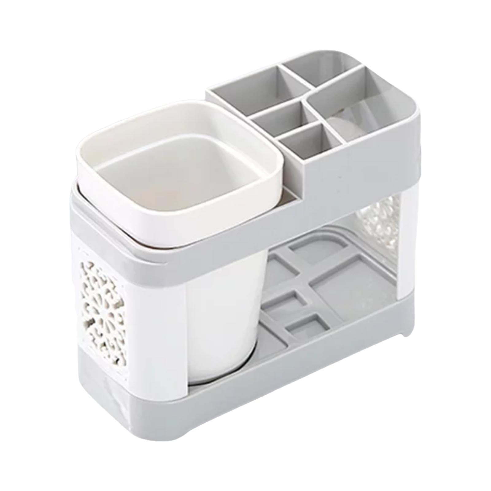 Avdjesfny Toothbrush and Toothpaste Holder with Divider for Bathroom ...