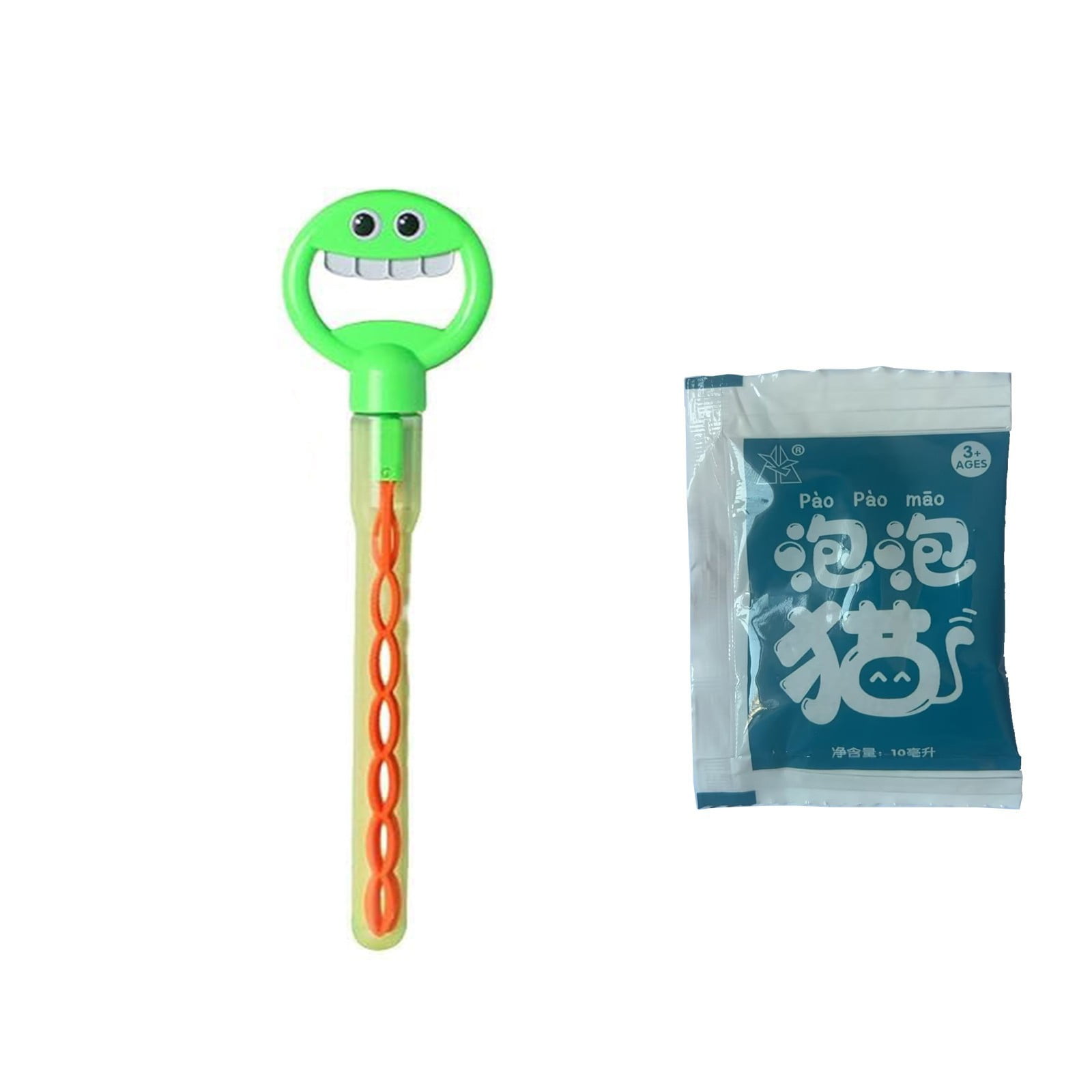 Avdolw 32-Hole Bubble Wand Toy with 10ml Refill - Cute Smiling Face ...