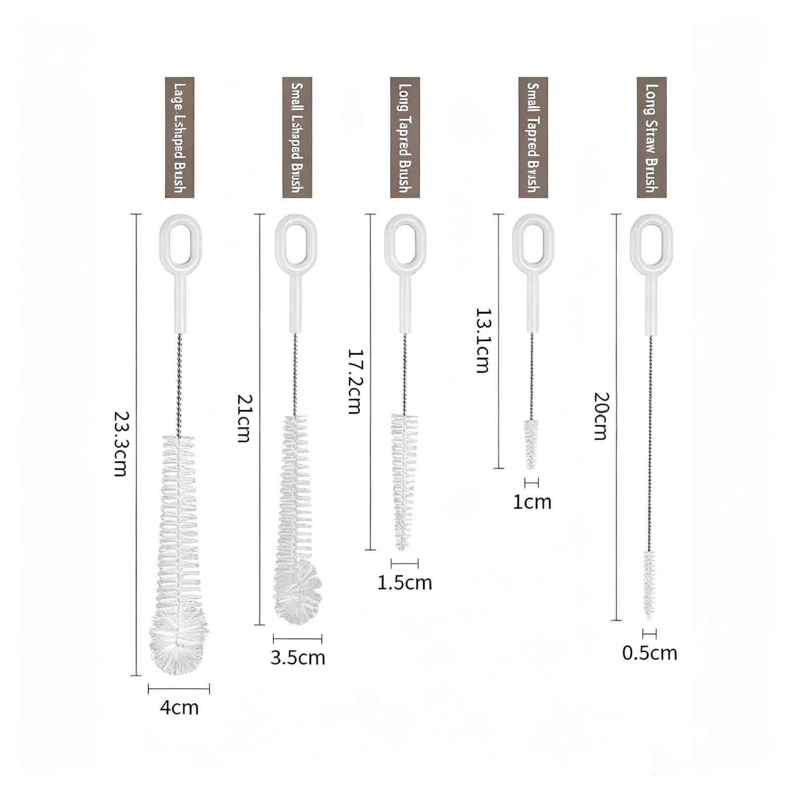 Avdolw 360掳 Rotating Nylon Cleaning Brush Set, Food-Safe Flexible Steel ...