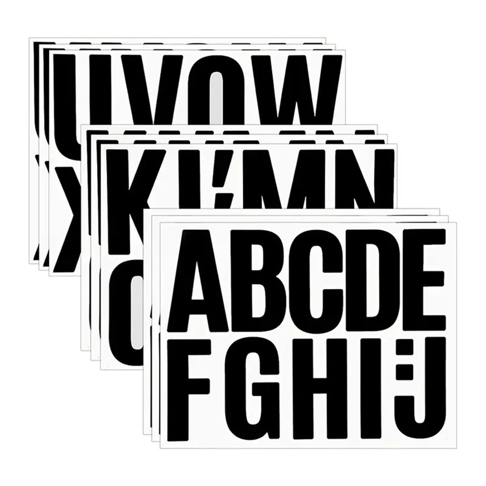 Avdolw 4 Inch Uppercase Black English Alphabet Stickers - 3 Sheets for ...