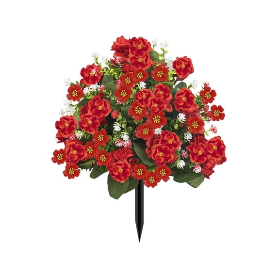 Avdolw Artificial Begonia Flower Bouquet - Realistic Plastic Potted ...