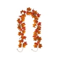 Avdolw Artificial Fall Maple Leaf Garland with Mini Pumpkins - Plastic ...