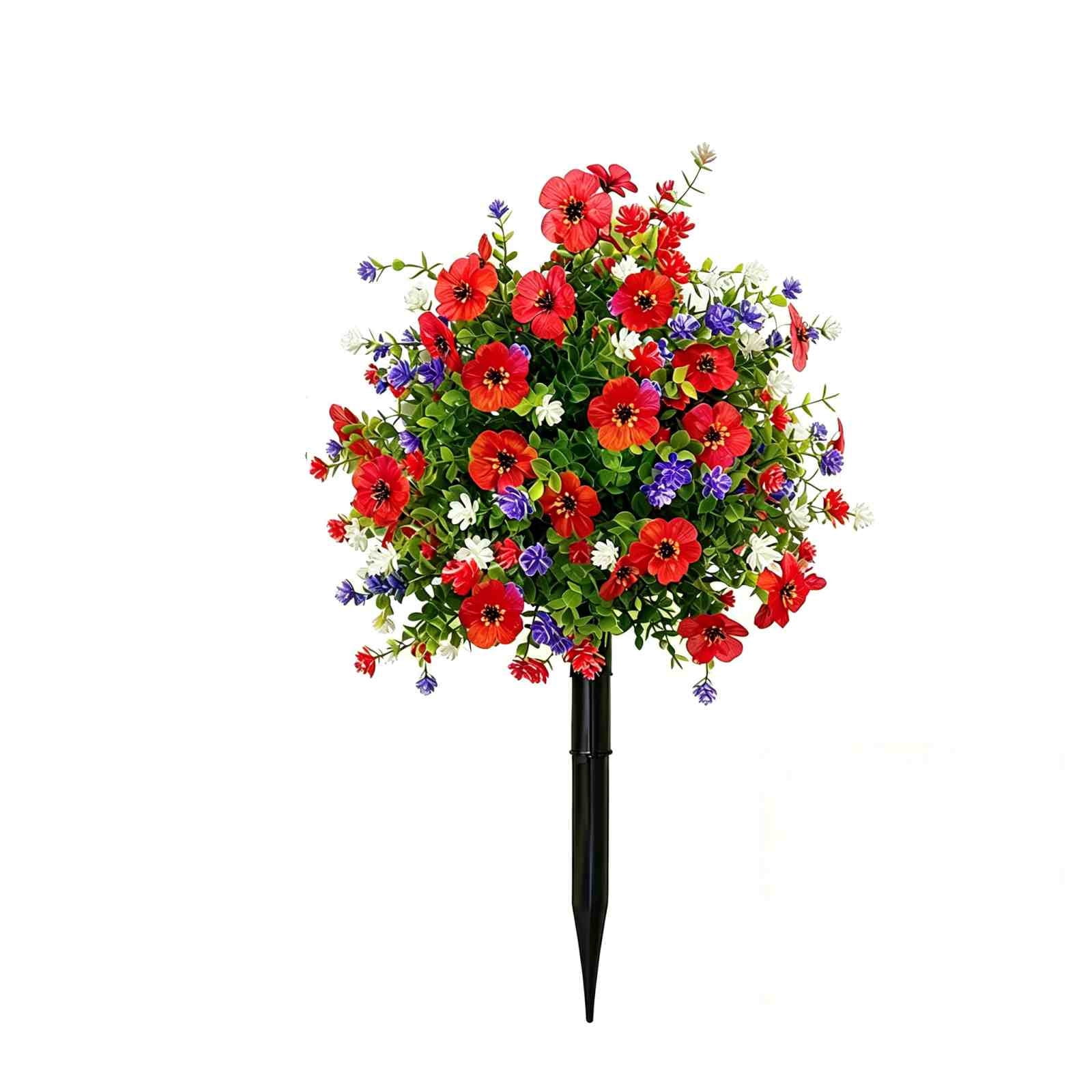 Avdolw Artificial Purple Violet Floor Vase with Lifelike Fake Flowers ...