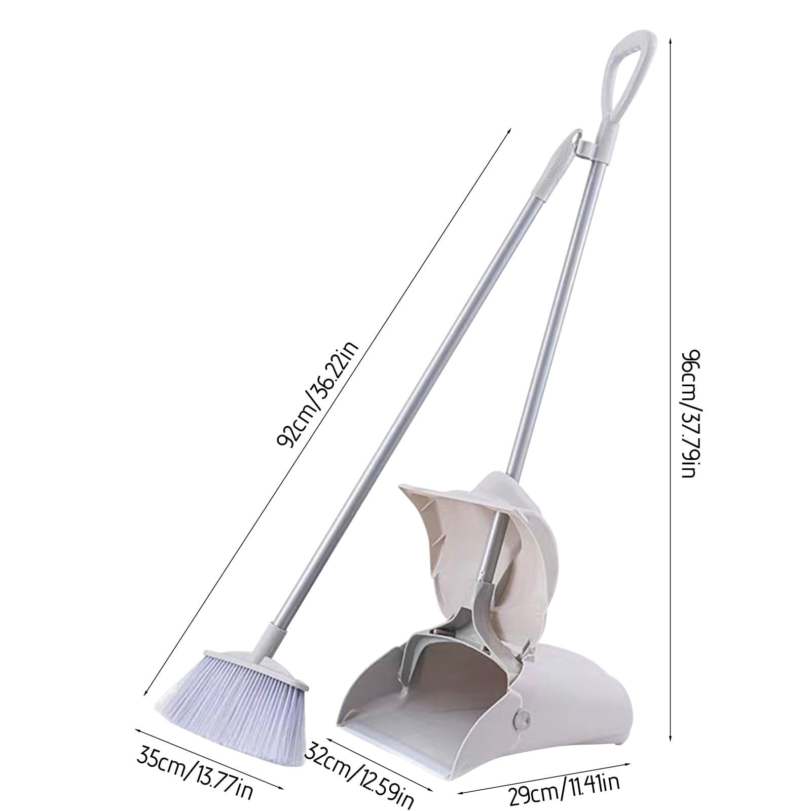 Avdolw Brooms and Dustpan Set with 36-Inch Long Stainless Steel Handle ...