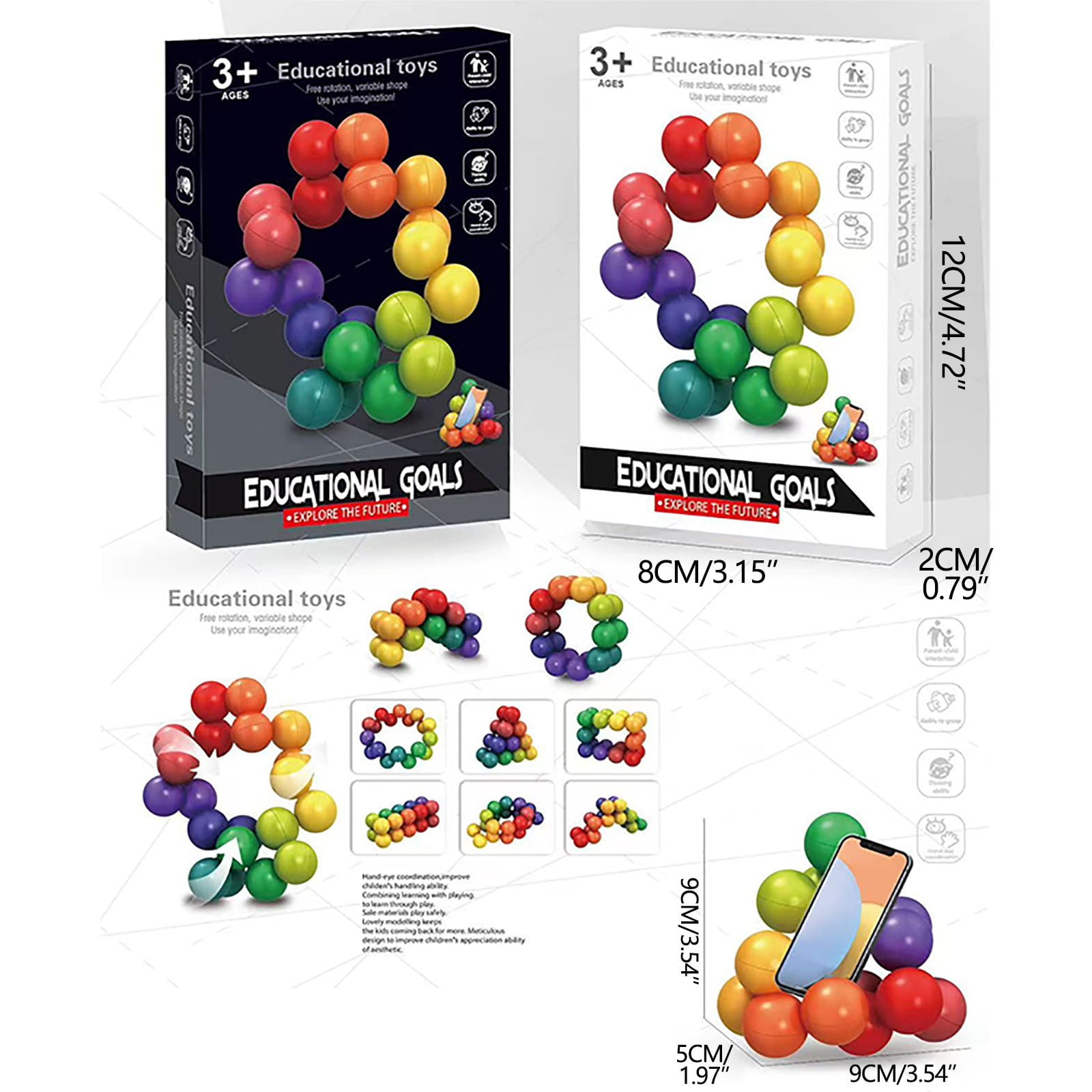 Avdolw Colorful Sensory Puzzle Balls: Engaging Autism-Friendly Fidget ...