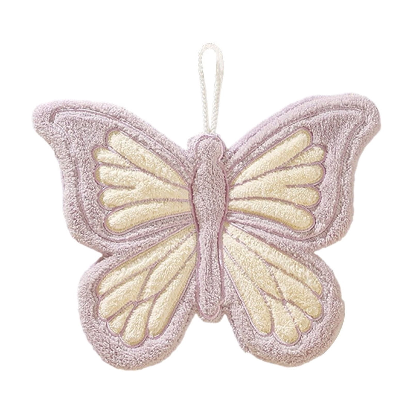 Avdolw Cute Butterfly Shaped Hand Towel - Super Absorbent Corals Fleece ...