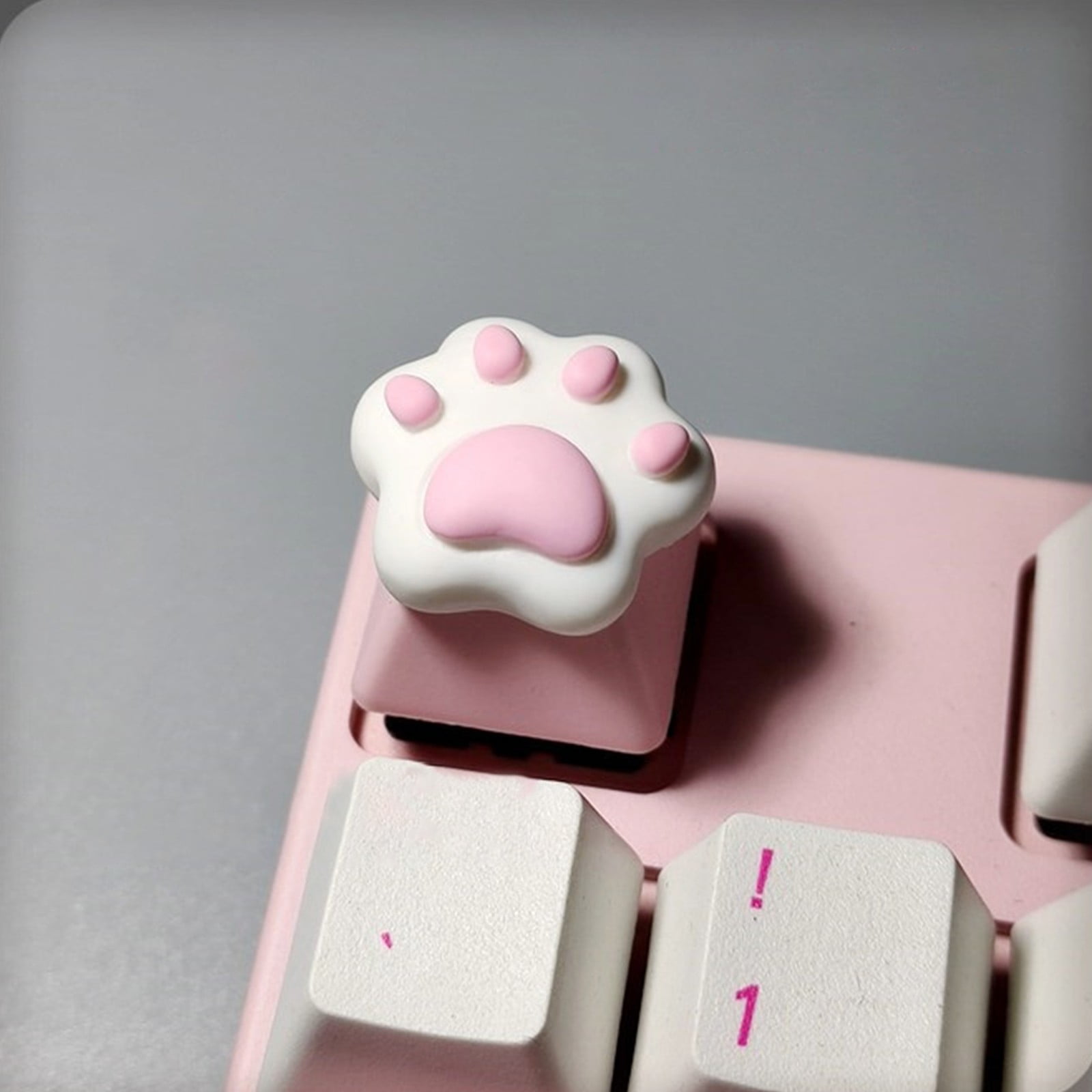 Avdolw Cute Cats Paw Bunny Keycaps - High Saturation Colors, Durable ...