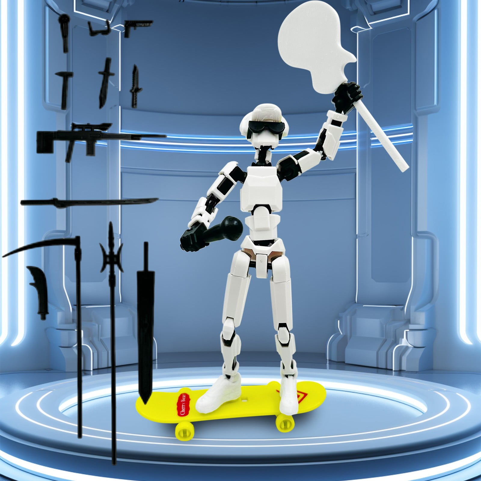 Avdolw DIY Assemblable 13-Joint Movable Bat-Winged Robot Figure ...