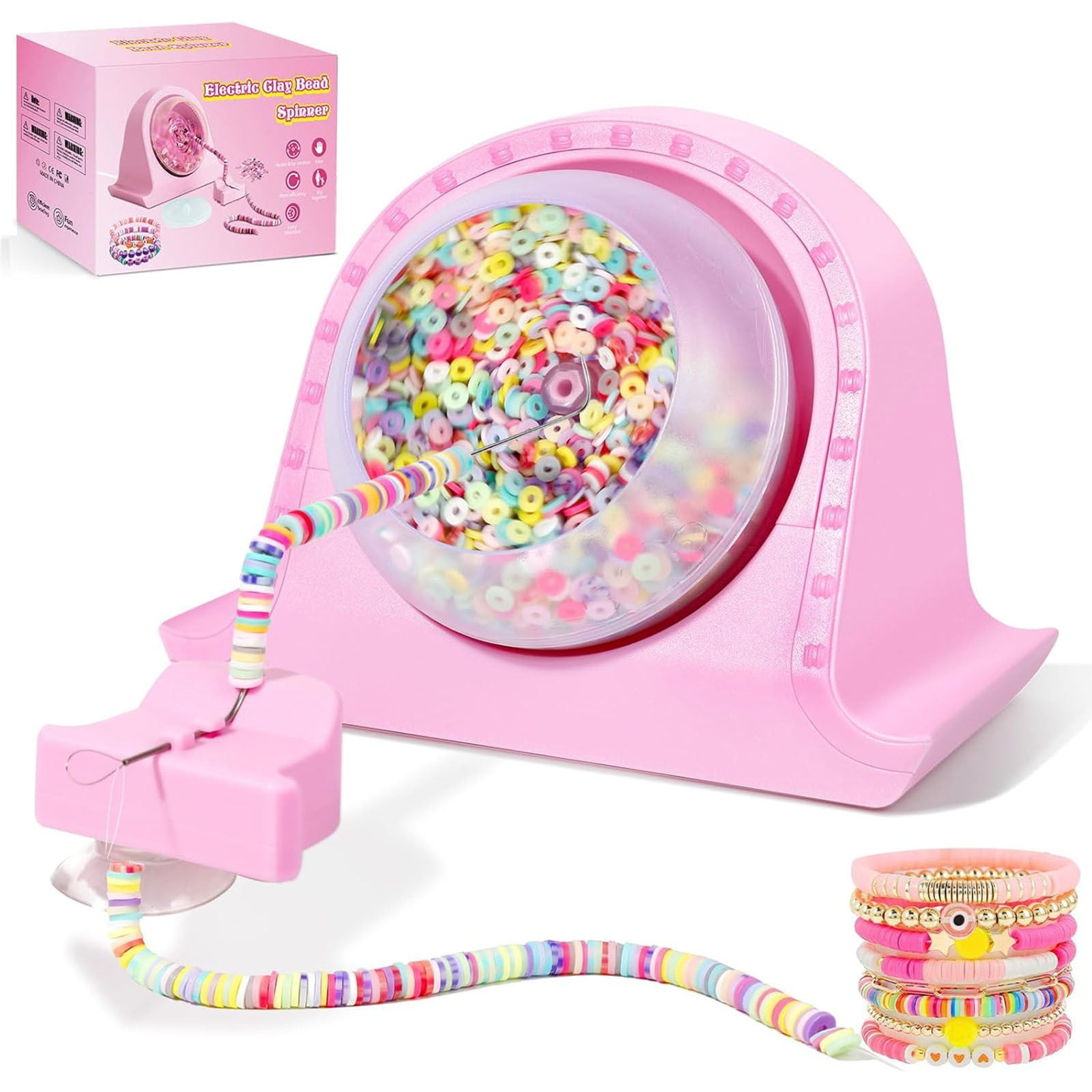 Avdolw DIY Automatic Beading Machine Kit - Clayss Beads, Needles ...