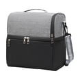 Avdolw Dual Compartment Insulated Lunch Bag - Durable Oxford Fabric ...