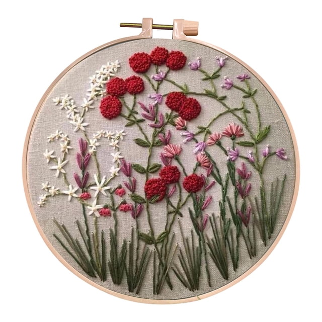 Avdolw Embroidery Starter Kit for Beginners - DIY Floral Embroidery ...
