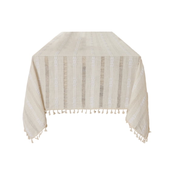 Avdolw Exquisite Polyester Jacquard Tablecloth with Tassels - Stylish ...