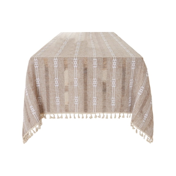 Avdolw Exquisite Polyester Jacquard Tablecloth with Tassels - Stylish ...