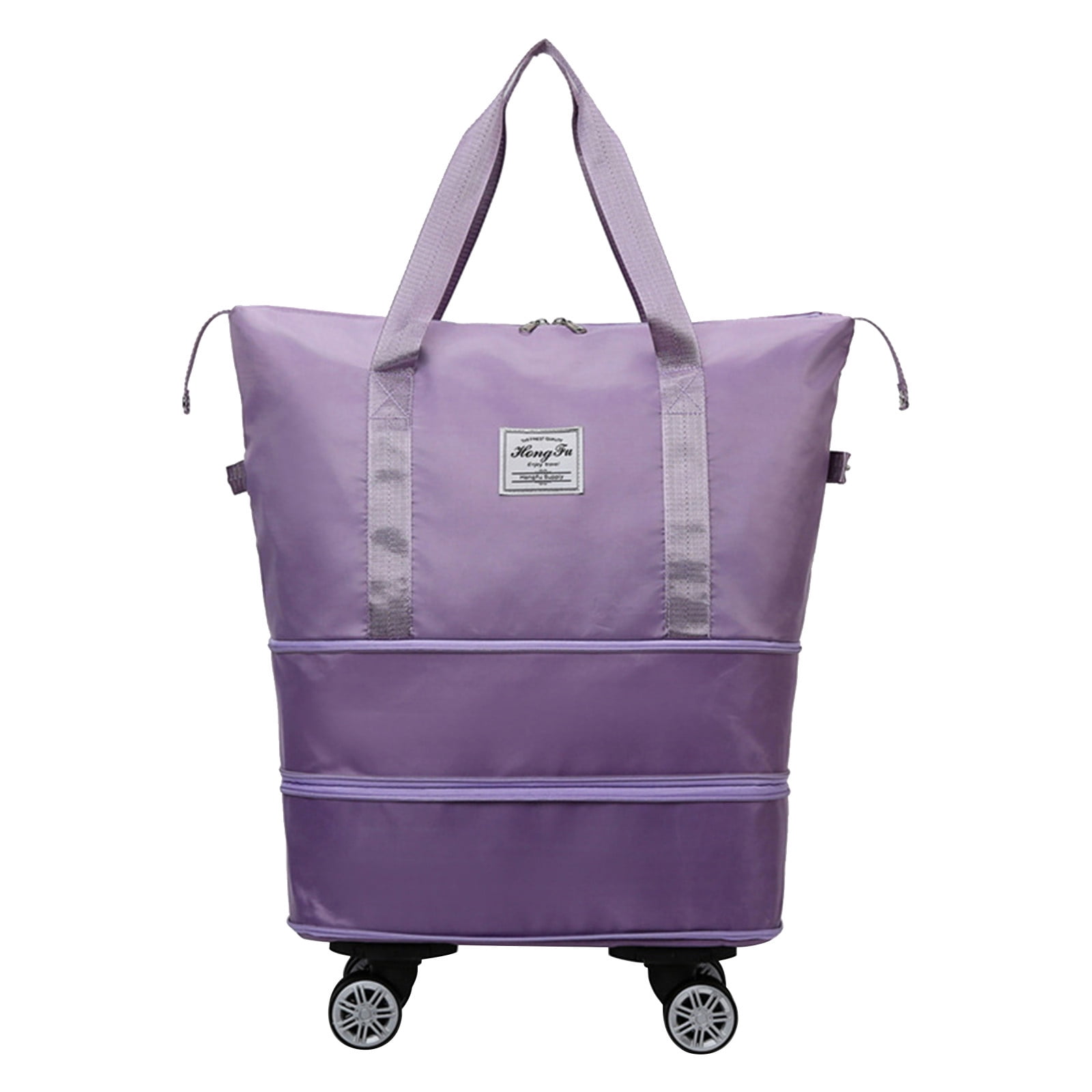 Avdolw Foldable Travel Bag Expandable,Rolling Duffle Bag with Wheels ...
