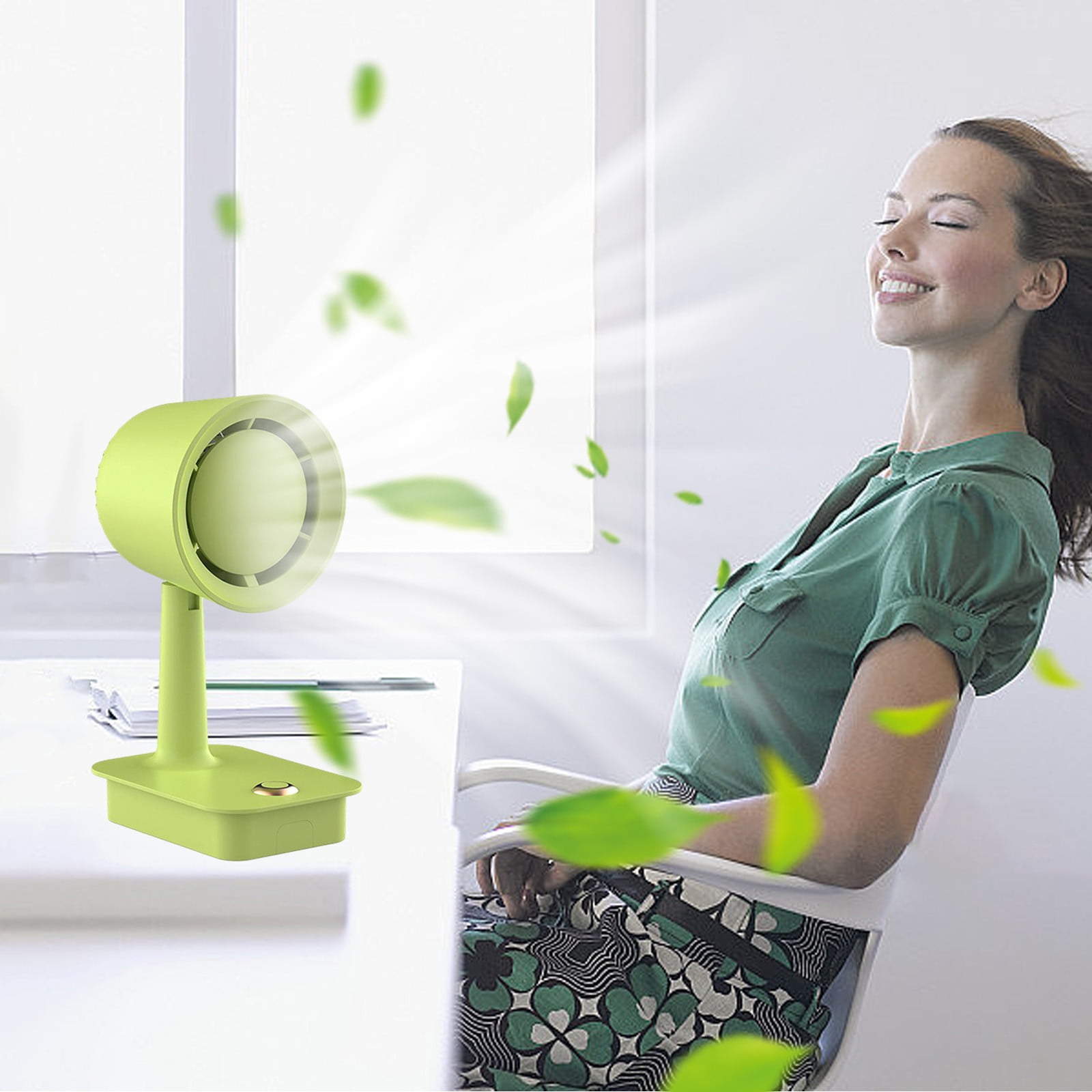 Avdolw Folding Desktop Fan USB Rechargeable - Silent Brushless ...