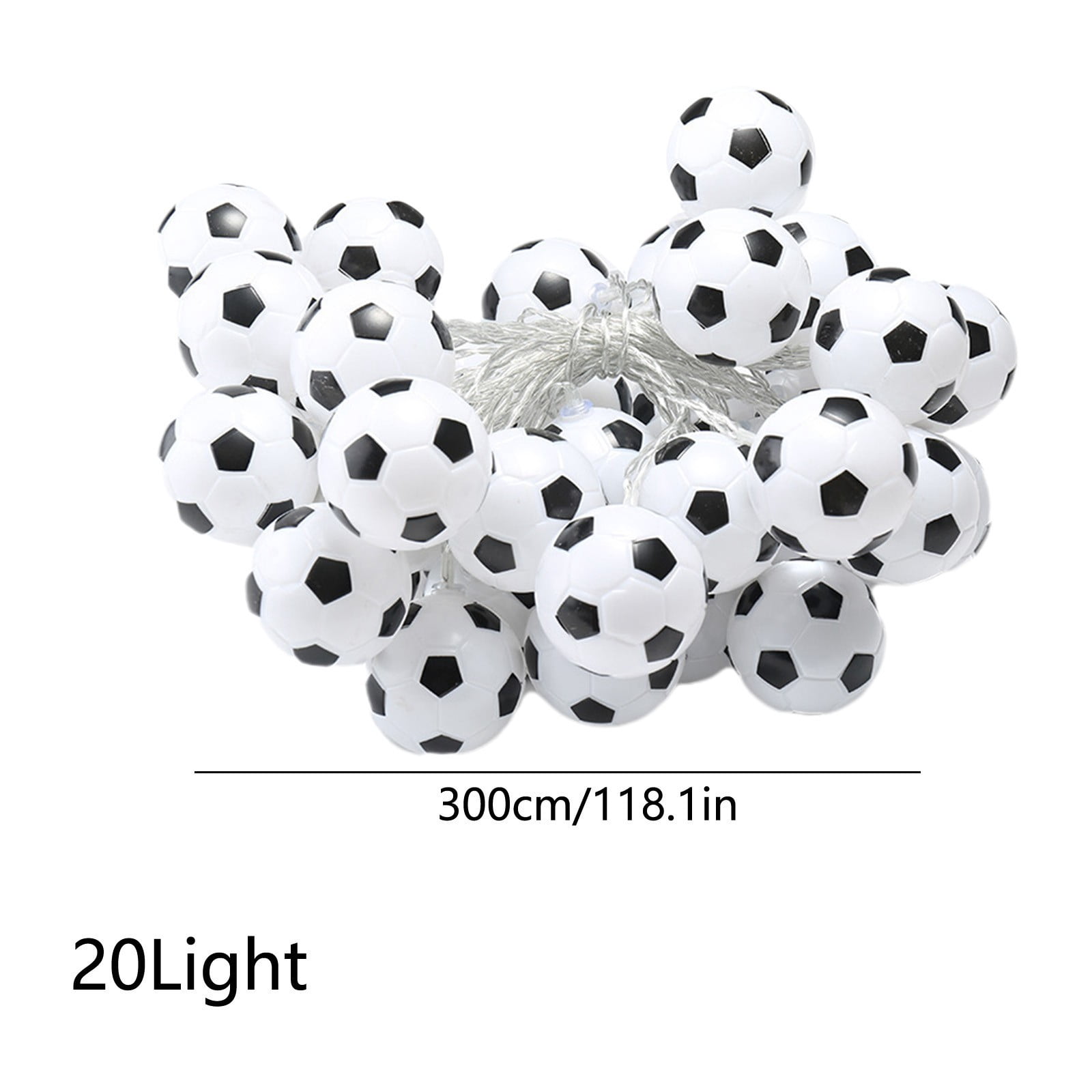 Avdolw Football LED String Lights - Decorative Soccer Ball Lights for ...