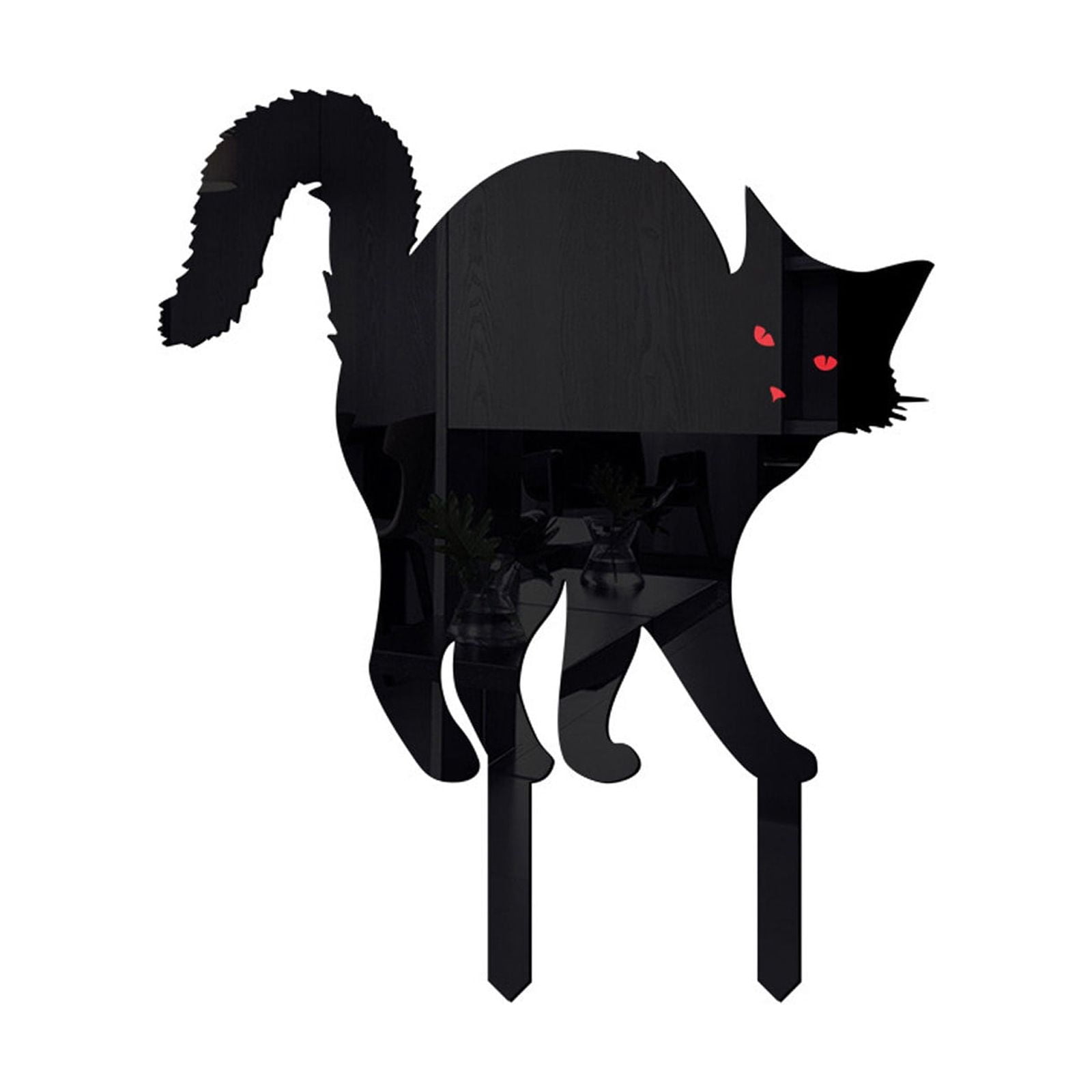 Avdolw Halloween Courtyard Decor Set - 4 Spooky Black Cat Garden Stakes for Outdoor Halloween ...