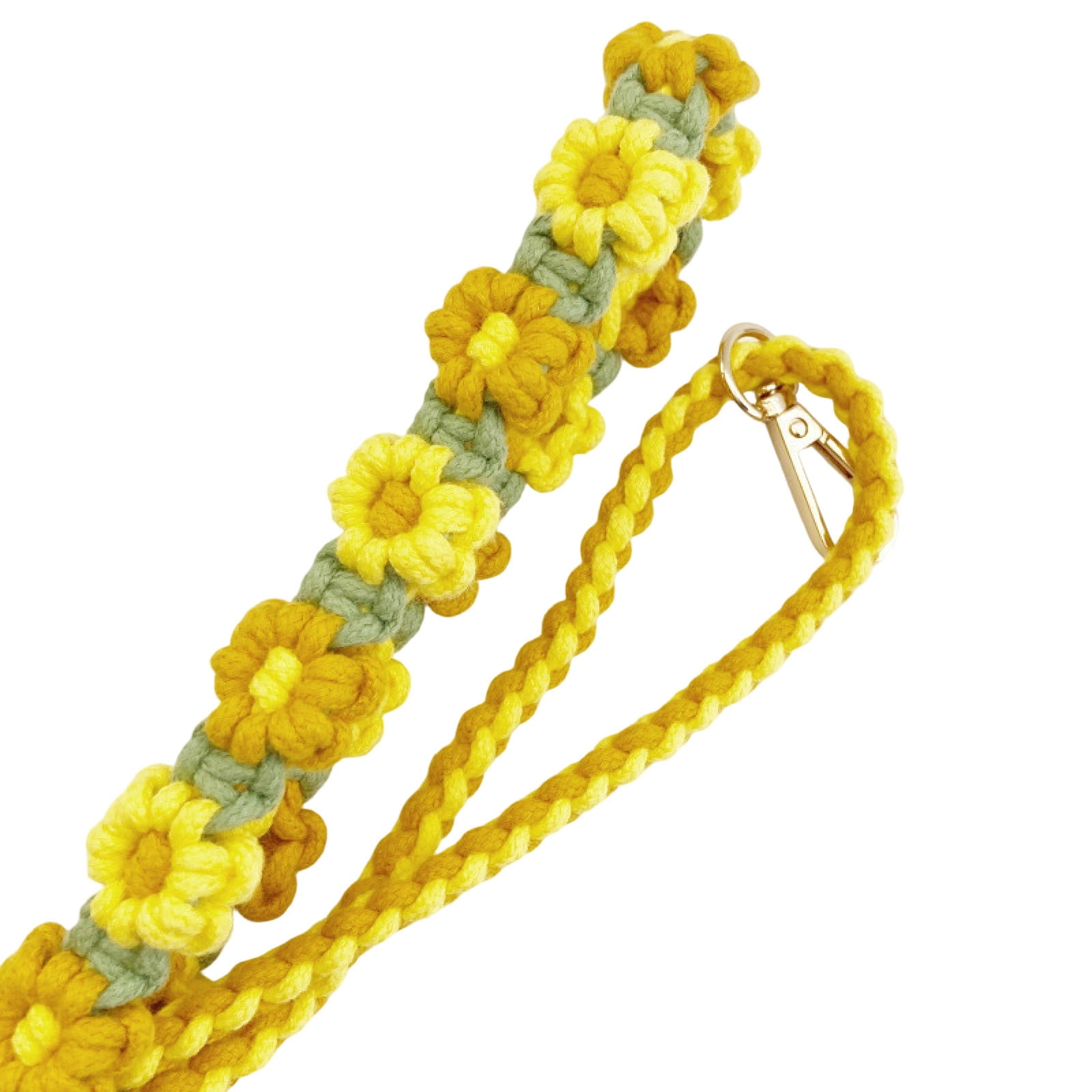 Avdolw Handmade Crochet Flower Bag Strap Boho Woven Floral Shoulder ...