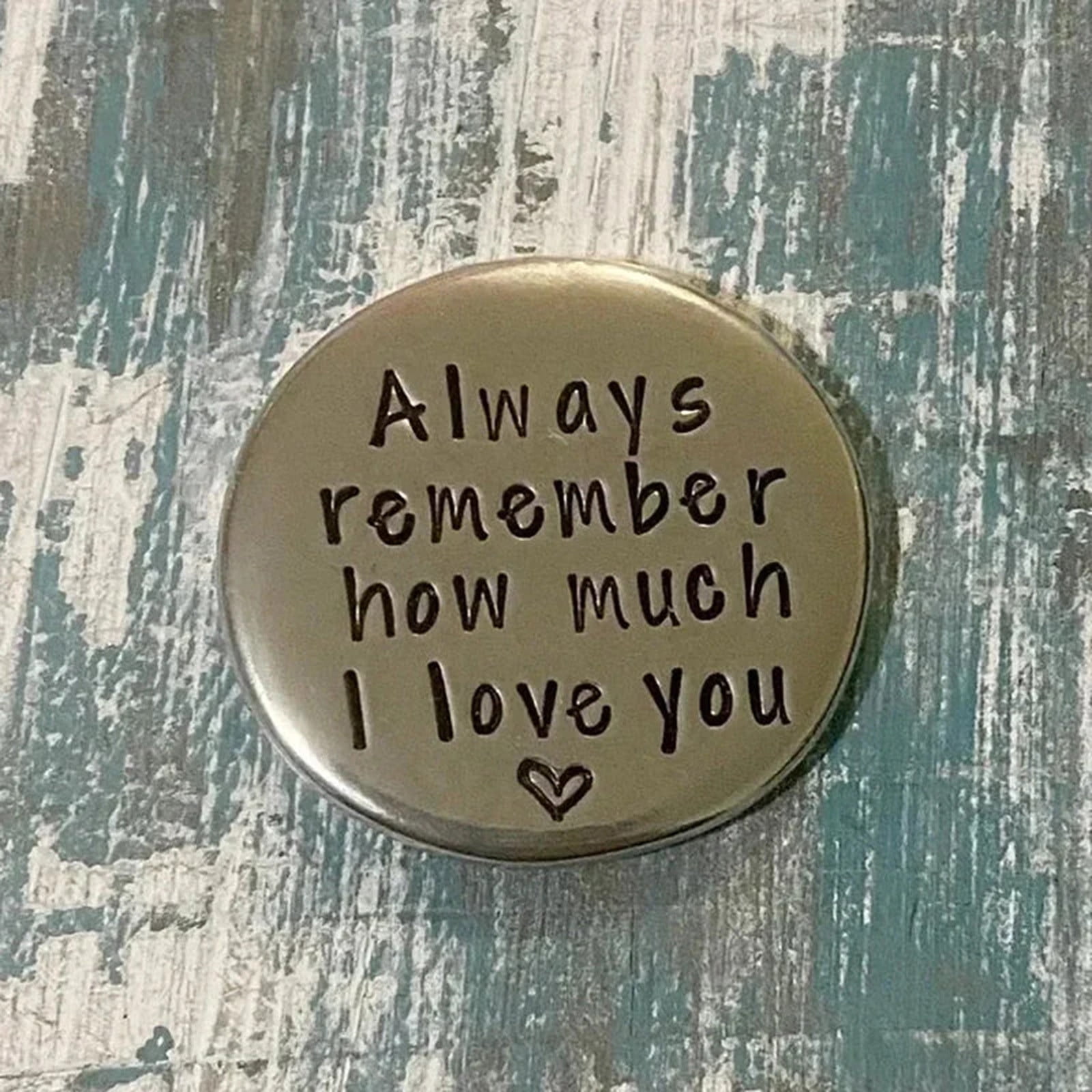 Avdolw Heartfelt Pewter Pocket Tokens, Personalized Hand Stamped Pewter ...