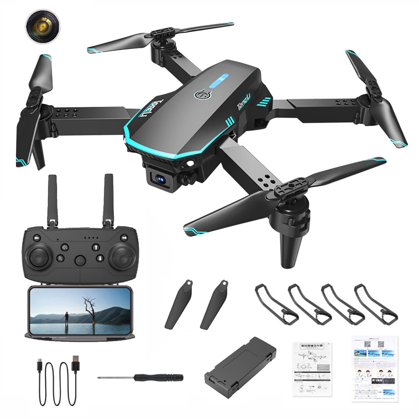 Avdolw New Drone 1080P Professional HD Camera Drones with Long Folding ...