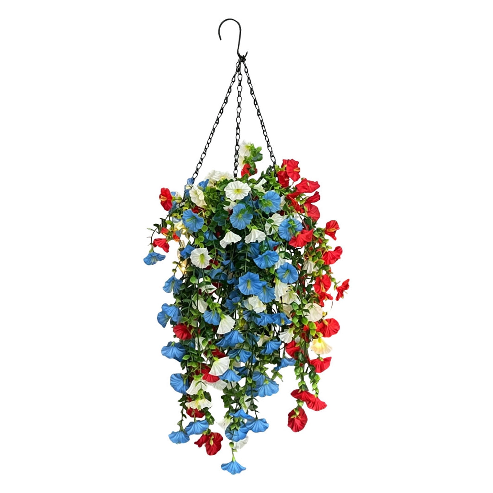 Avdolw Patriotic Artificial Petunia Hanging Flowers Cascading Floral ...