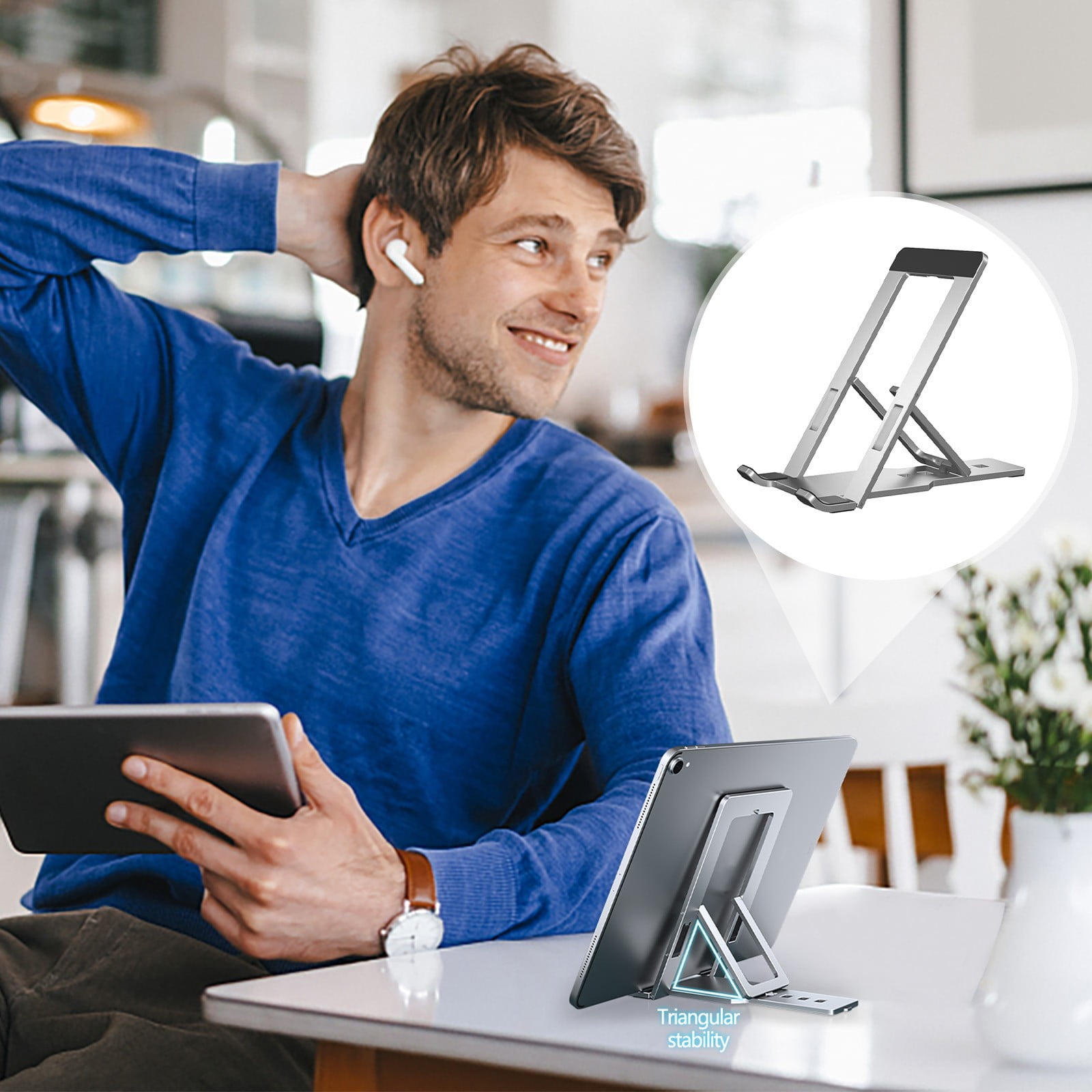 Avdolw Portable Aluminum Alloy Stand for Tablets and Smartphones with ...