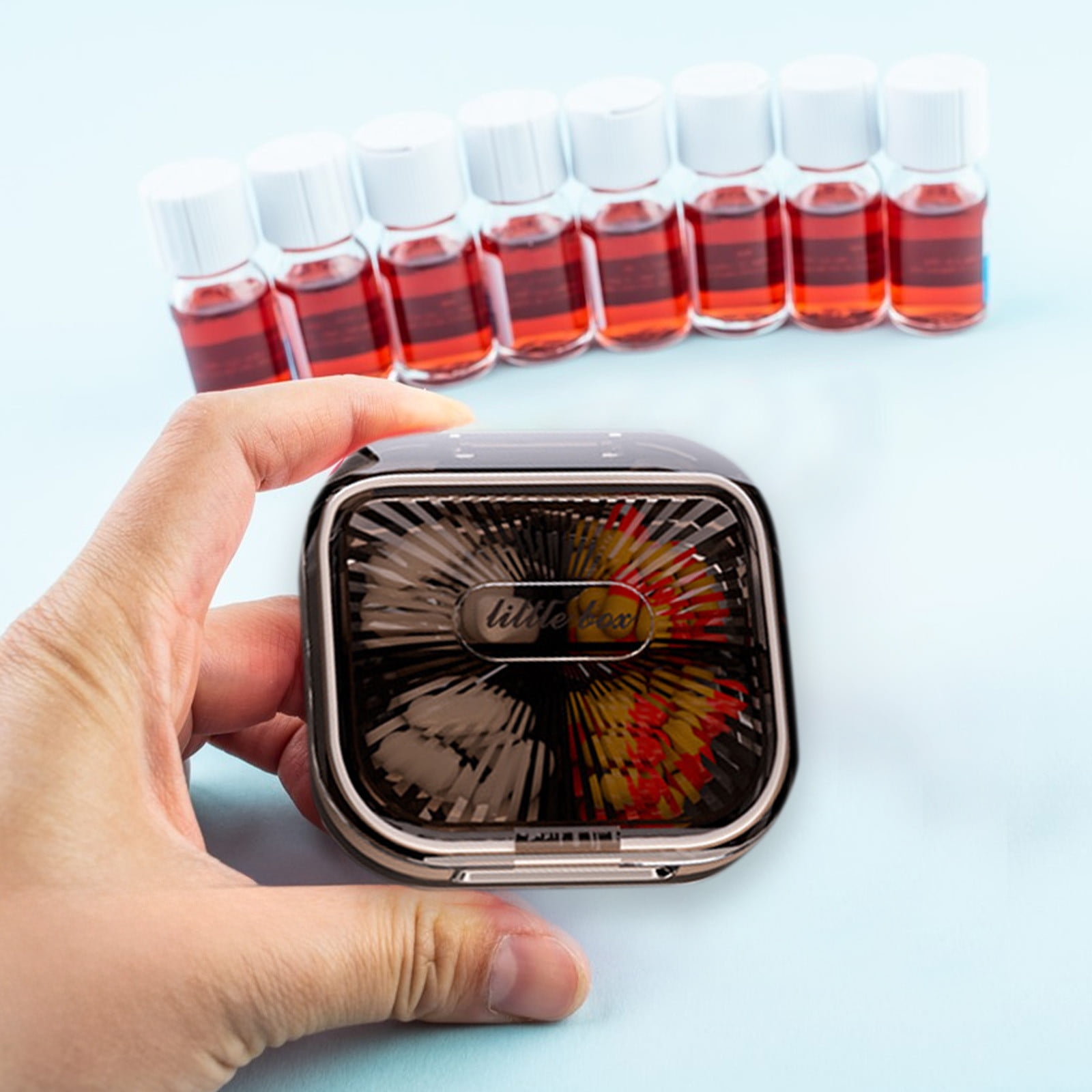 Avdolw Portable Divided Sealed Storage Box, Mini Small Transparent ...