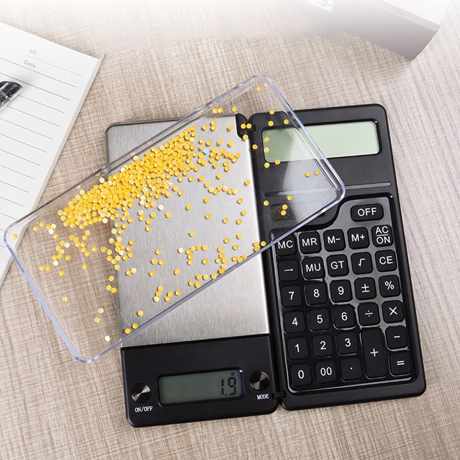 Avdolw Portable Solar Calculator with High-Precision Electronic Scale ...