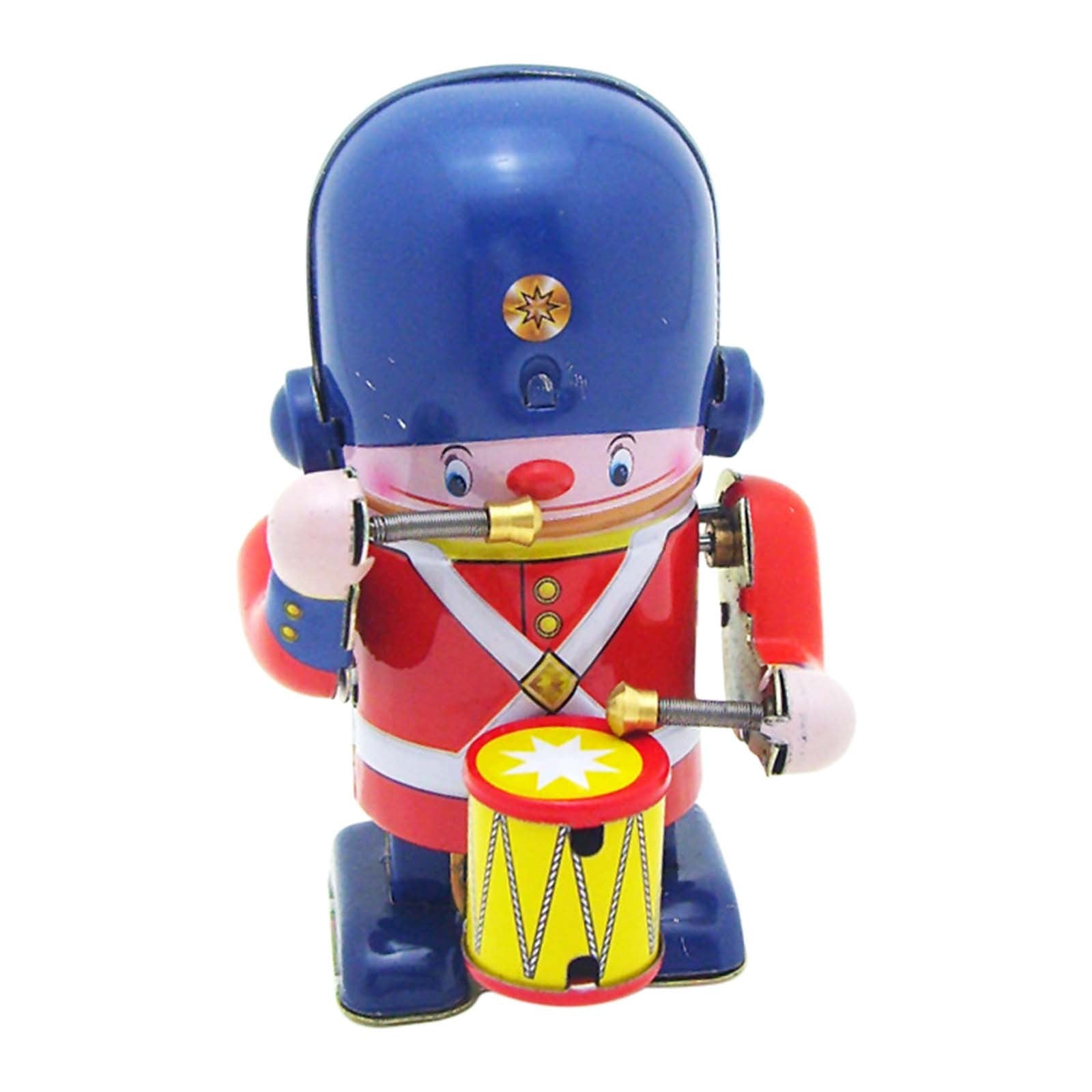 Avdolw Retro Wind-Up Drumming Robot Toy - Handmade Tinplate, Adorable ...