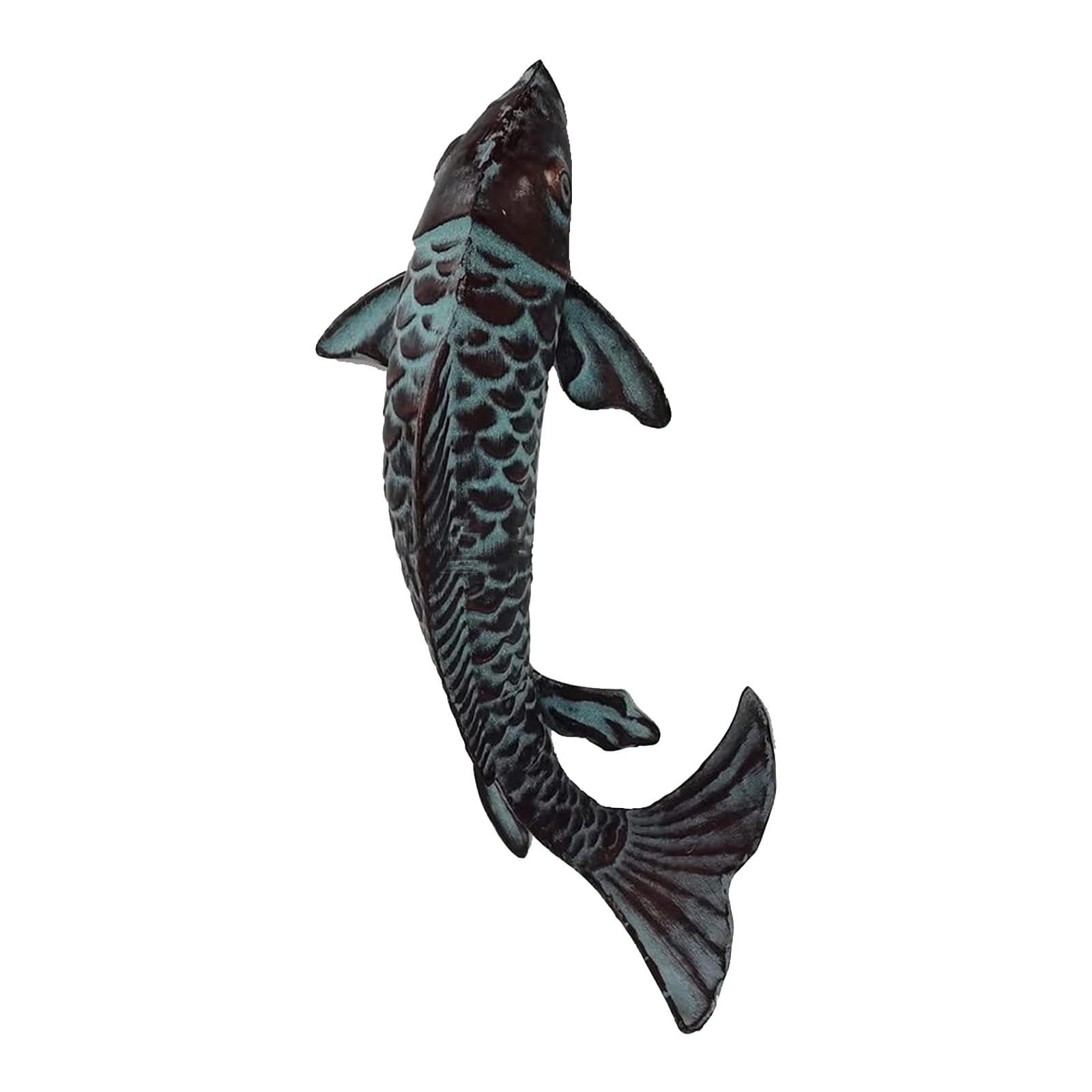 Avdolw Set of Koi Fish Sculpture for Outdoor, Statue Ornament, Metal ...