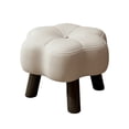 Avdolw Small Wooden Stool for Living Room, Versatile Footstool with ...