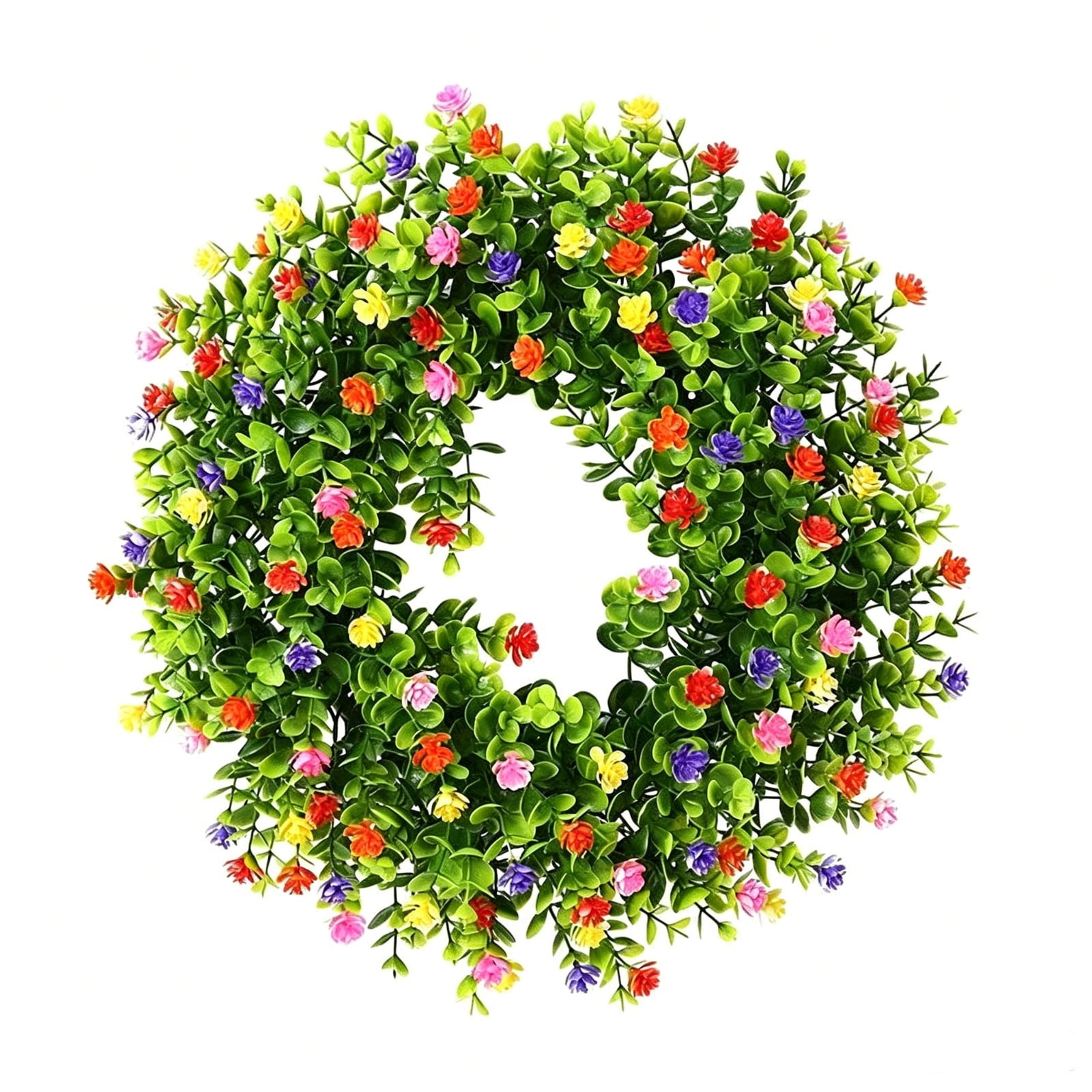 Avdolw Spring Baby's Breath Wreath - Faux Floral Garland for Home Decor ...